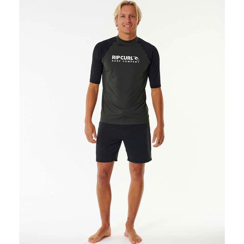 Rip Curl Shock UPF Rash Vest - Black Marle – Ocean Sports Boardridersguide