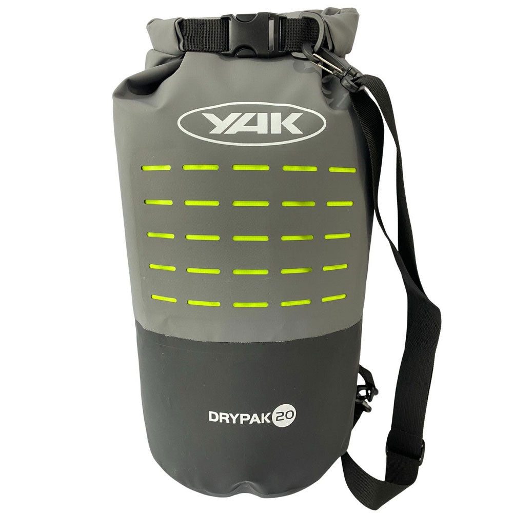 Yak Drypak 20L 500D Drybag - Grey/Black – Ocean Sports Boardridersguide