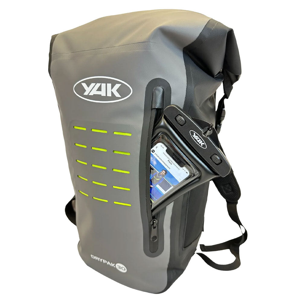 Yak Drypak 30L 500D Backpack - Grey/Black – Ocean Sports Boardridersguide